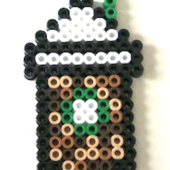 Perler Beads | Other | Perler Starbucks Frappuccino Drink Keychain ...